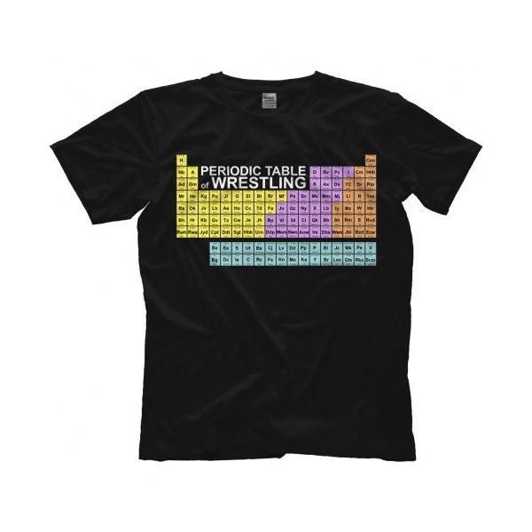 Periodic Table of Wrestling ペリオディック・テーブル・オブ・レスリング 周期律表 TシャツUSAインポートTシャツボディ色：ブラック素材：綿100％デザイン：BarberShopWindowサイズ：S M L X...
