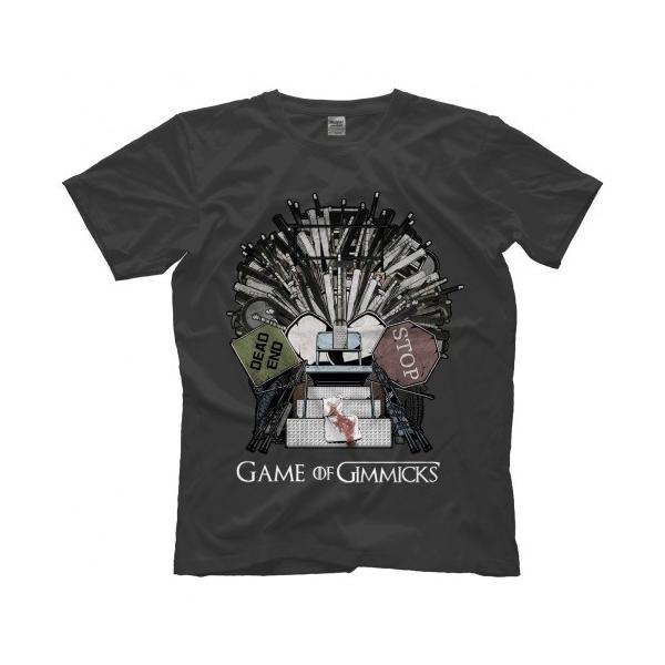 Game Of Gimmicks ゲーム・オブ・ギミックス Tシャツ（海外TVドラマ「ゲーム・オブ・スローンズ（Game of Thrones）」パロディTシャツ）この商品はアメリカのプロレスTシャツ製作会社ProWrestlingTees...