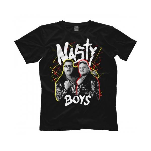Nasty Boys（Brian Knobbs ＆ Jerry Sags）「ナスティ・ボーイズ “ナスティー・スプラッター” Tシャツ」この商品はアメリカのプロレスTシャツ製作会社ProWrestlingTees.comからのお取り寄せにな...