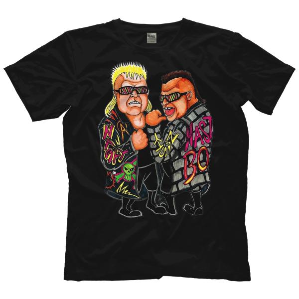 The Nasty Boys（Brian Knobbs ＆ Jerry Sags）ナスティ・ボーイズ（“狂走戦士”ブライアン・ノッブス＆“爆走戦士”ジェリー・サッグス）TシャツWCW世界タッグ王座WWF世界タッグ王座AWA南部タッグ王座FC...