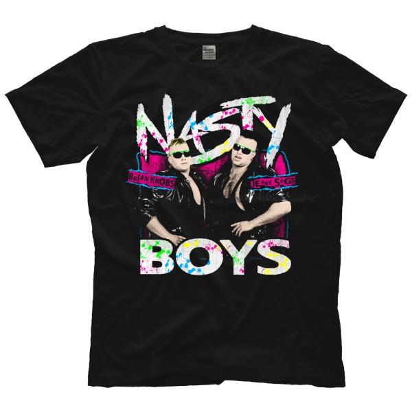 The Nasty Boys（Brian Knobbs ＆ Jerry Sags）ナスティ・ボーイズ（“狂走戦士”ブライアン・ノッブス＆“爆走戦士”ジェリー・サッグス）TシャツWCW世界タッグ王座WWF世界タッグ王座AWA南部タッグ王座FC...