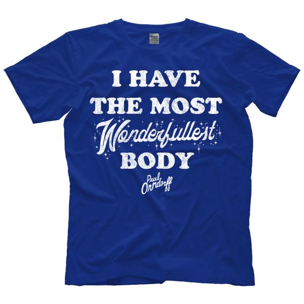 ”ミスター・ワンダフル” ポール・オーンドーフ Tシャツアメリカ直輸入 アメリカンプロレスTシャツボディ色：ロイヤルブルー素材：綿100％サイズ：S M L XL 2XL 3XL 4XL 5XLユニセックス（メンズレディース兼用）この商品は...