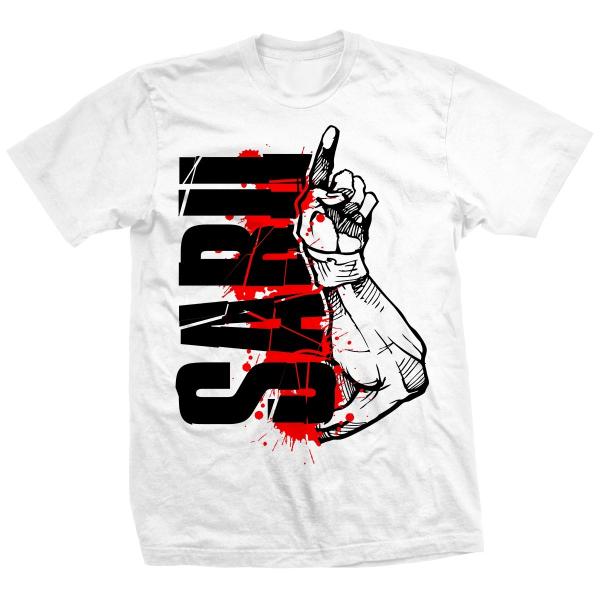 "The Homicidal, Suicidal, Genocidal....Death-Defying Maniac" SABU「サブゥー “ポイント・トゥ・ザ・スカイ” Tシャツ」この商品はアメリカProWrestlingTees.co...