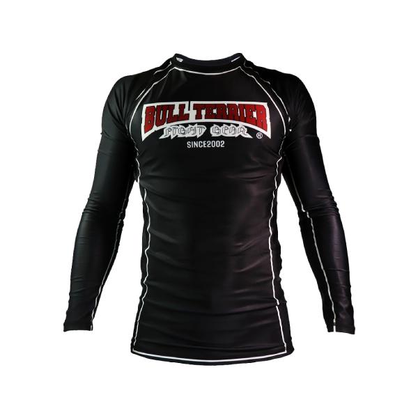 【発売日：2025年10月13日】格闘技ブランドブルテリアのラッシュガードClassic Logoモデル。ブルテリアブランド黎明期の2000年代のロゴが復活してラッシュガードとなって登場。伸縮性のあるポリエステル素材に蒸れやすい脇下部にはメ...