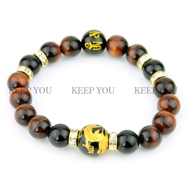 ★  天然石ブレスレット   【サイズ】ストーン：約10mm 四神獣・文字が彫られた石は約14mm玉・12mm玉 ロンデル：8mm 内円周約16cm 【個数】１個【仕様】ポリウレタンゴムで結束されています。収縮させて装着します。  【素材】...