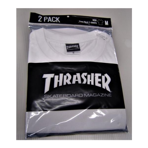 新作スラッシャー 2パックセット クルーネック Tシャツ 半袖 無地【新品】正規品(株)トライオンランド :THRASHER品番   :TH-TS001カラー :白/グレー/黒　税込み価格2200円(本体価格2000円) スラッシャーから2...