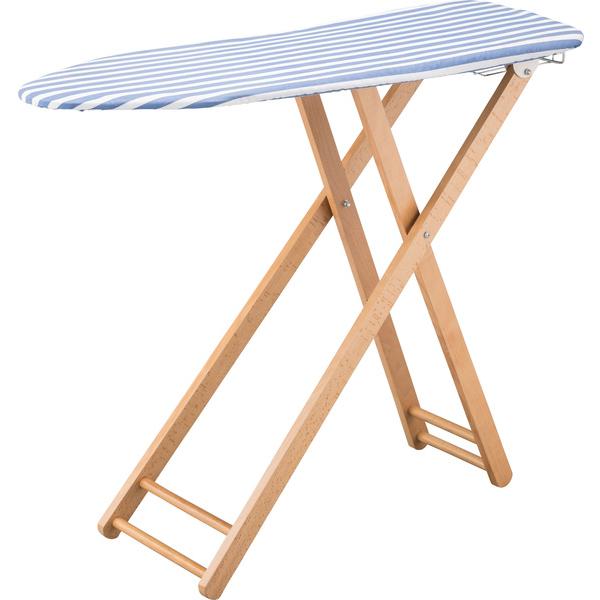 メーカー直送となります。沖縄・離島は、配送不可となります。   爽やかなストライプ柄と木製の脚を採用したアイロン台。■仕様W106×D34×H48/64/75/83cm天然木(ビーチ) スチール(粉体塗装) コットン高さ調整4段階【原産地】中国