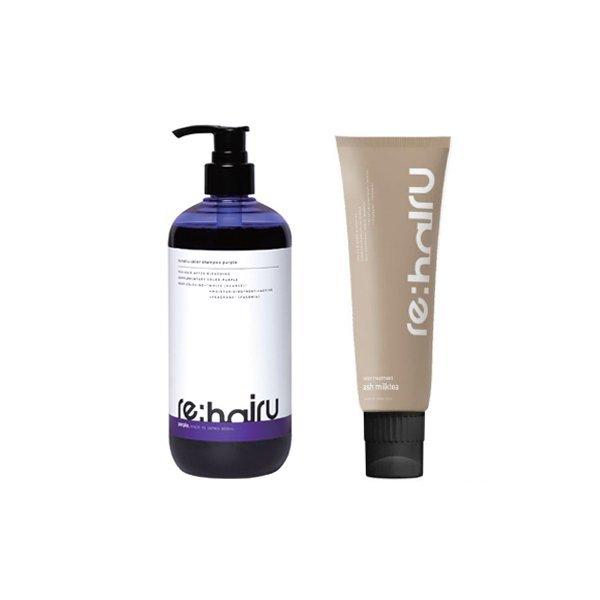 商品名：カラー シャンプー パープル + カラートリートメント ミルクティベージュ容量：シャンプー 500mlトリートメント 150mlブランド：リハイル / re:hairu販売元：株式会社W.S.International備考：［ご使用...