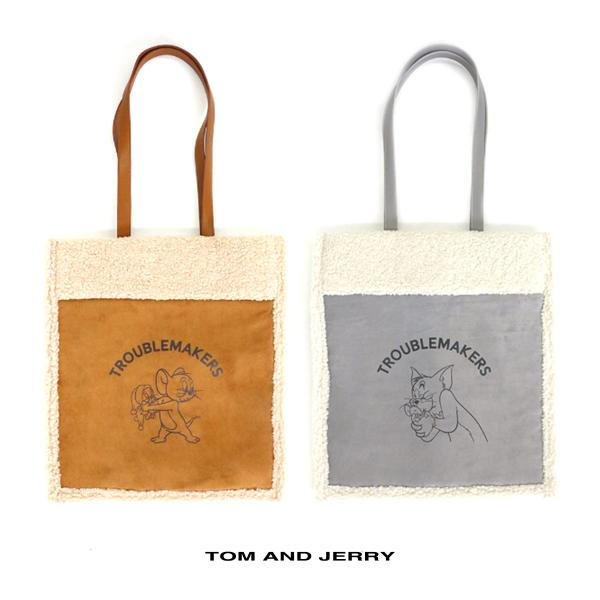 ▼TOMandJERRY/フレンズボアトート＼TROUBLE MAKERS／フレンズボアシリーズが新登場！！スエードとボアを使用したムートン風のトートバッグ。肌触りが良く、小物で季節感を取り入れられるのでオススメ！少しクッション性があり、P...