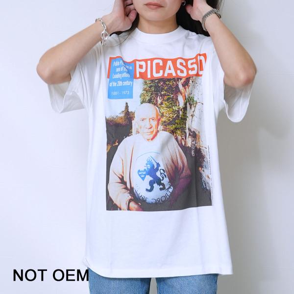 ▼ NOT OEM　/　Guernica TEE【パブロ・ピカソのオフィシャルライセンスアイテム】パブロ・ピカソが表紙を飾るアート雑誌をイメージしたグラフィックに、背中にはピカソが残した名言"GOOD ARTISTS COPY,GREAT ...