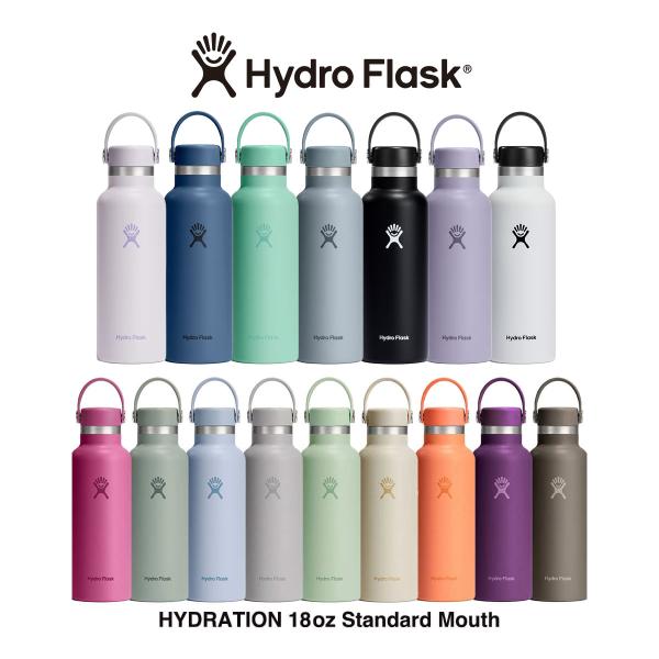 ▼HydroFlask / HYDRATION 18oz STANDARD MOUTH今流行りのカラー展開と最新デザインで見た目がさらに可愛くなりました！・真空断熱構造ステンレスを二重にすることで真空断熱構造を実現。温度差で表面が結露するこ...