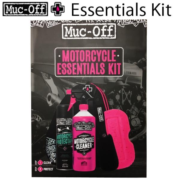 MUC OFF Motorcycle Essentials Kitバイクケア用品で人気のマックオフから嬉しい４種キットが登場マックオフの代名詞ナノテクモーターサイクルクリーナ1Ｌをはじめスポンジとブラシ、さらには人気のため長期欠品、輸入の壁...