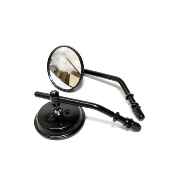 丸型ミラーセット幅広い車種に適合しますチョッパー、ビンテージスタイルにおすすめ 商品内容 左右2個セットスチール製取り付け説明書は付属していませんので取り付けに不安のある方は最寄りの自動車店にご相談ください。