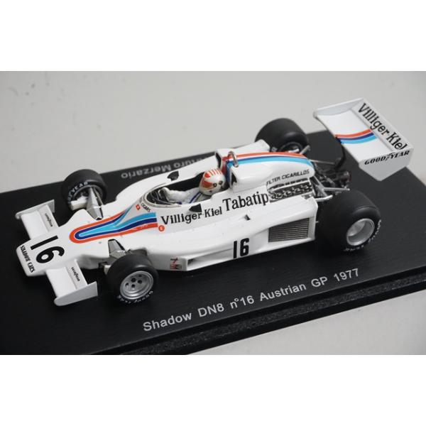 メーカースパーク車体メーカーシャドウ品番S3830スケール1/43商品状態中古品です。スリーブ、クリアケースにスレキズが見受けられます。マルボロ仕様デカール付属。※注意事項※経年変化による多少の色あせ、デカールの浮き、外箱やクリアケースのキ...