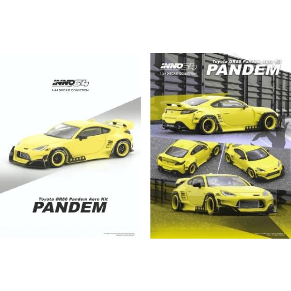 【商品紹介】ダイキャスト【メーカー】INNO イノモデル【車体メーカー】トヨタ【品番】IN64-GR86P-YELLOW【スケール】1/64【商品状態】新品です。※注意事項※経年変化による多少の色あせ、デカールの浮き、外箱やクリアケースのキ...