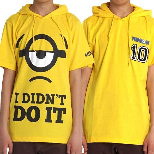 大人気のミニオンtシャツ生地の半袖パーカー品番：c6830z c6831zカラー：イエロー35※お使いのモニターやプラウザの環境によって多少画像の色が変わってみえることがございます。  サイズ：M実寸：着丈67cm、肩幅42cm、身幅49c...
