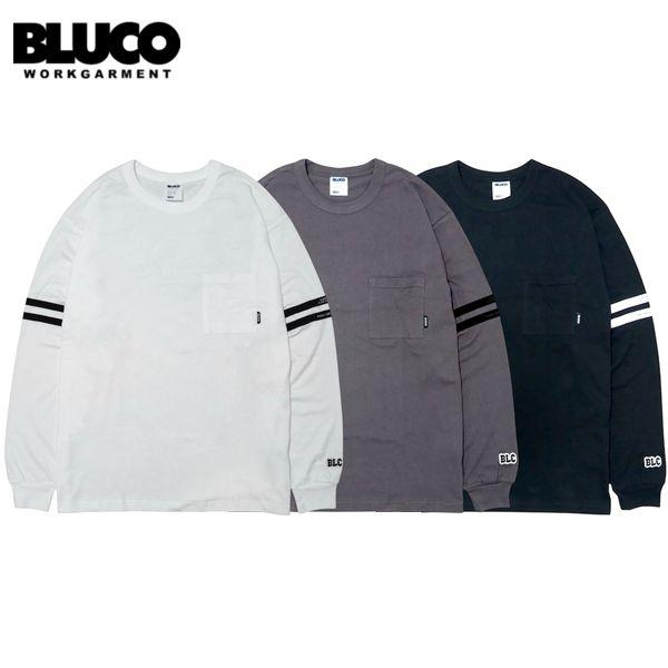 BLUCO / DRY COTTON POCKET L/S T-SHIRT-LINE-耐久性と速乾性に優れたロングスリーブTシャツ。オリジナルで作成した6ozのドライコットンOE（オープンエンド）天竺を使用しています。この生地は、芯にポリエ...