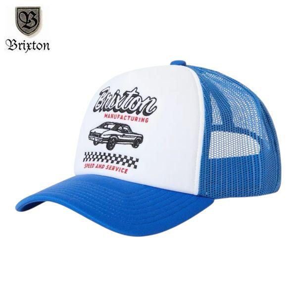 BRIXTON / SPEED AND SERVICE NP HP TRUCKEHP（ハイプロファイル）：フロントが高めで深めの被り心地【DESIGN】クラシックな雰囲気が漂うアメリカンカーカルチャーデザインがダイレクトにプリントされたメッ...