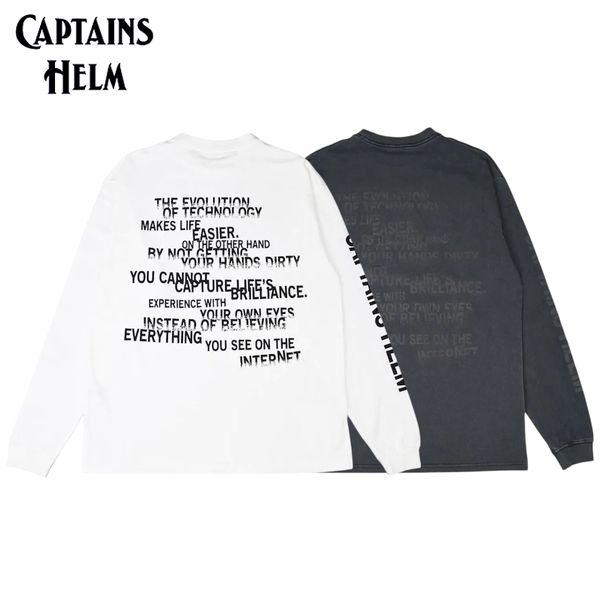 CAPTAINS HELM ＃RUNNING FORM L/S TEE【Product Features】・特殊なウォッシュ加工を施し、プリントにも干渉させた1枚・古着のような独特の風合いが魅力・オリジナルのリラックスシルエット、タイト過ぎ...