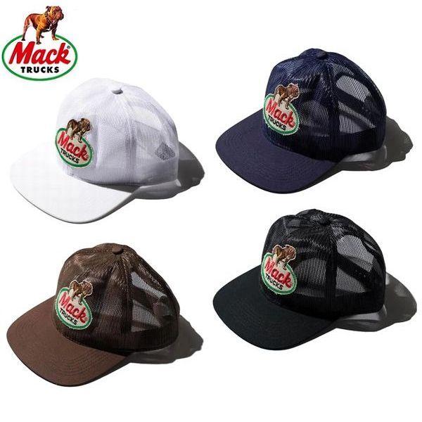 MACK TRUCKS / FULL MESH 6PANEL CAPフロントにブランドトレードマークのロゴを刺繍したメッシュキャップ。フルメッシュのトラッカーキャップはワークを象徴するアイテムの一つ。つばのコットン素材切り替えもアクセントと...