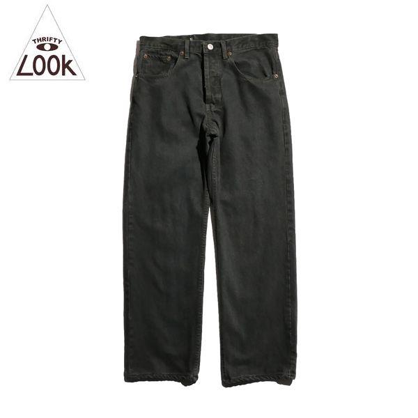 THRIFTY LOOK / BLACK LEVIS 501 GOOD LENGTH PANTS GARMENT DYEUSED LEVIS 501 をアップサイクルしました。近年、ユーズドブラックデニムは、市場で希少価値が上がり高騰してい...
