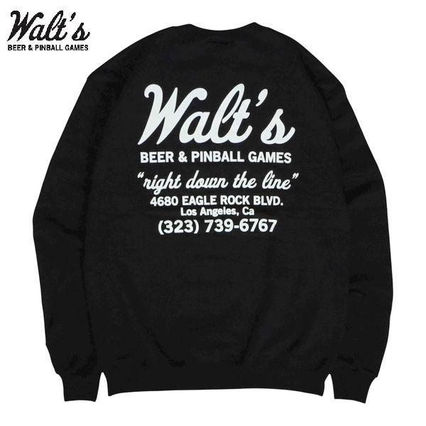 WALT'S BAR / LOGO SWEATSHIRTWalt’s Bar定番ロゴ・アドレス・TELがプリントされています。US Champion の9オンス裏起毛ボディ使用。■MATERIALコットン50% ポリエステル50%■SIZE...
