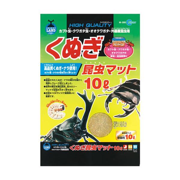 くぬぎ・ナラの朽木に栄養剤を配合したマット幅広い種類の幼虫、成虫に使用可能。クヌギ・ナラの朽木を粉砕したマットです。