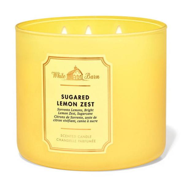 アメリカで大人気のBath&amp;BodyWorksのキャンドルです。14.5 oz. Filled CandleSugared Lemon Zest　（シュガーレモンゼスト）■香り■甘くて酸っぱくて、笑顔を誘うレモンドロップ内容量：14...