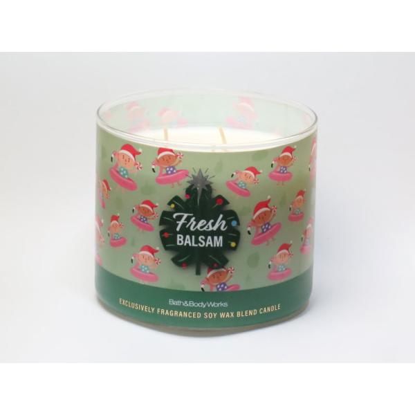 アメリカで大人気のBath&amp;BodyWorksのキャンドルです。14.5 oz. Filled CandleFresh Balsam　（フレッシュバルサム）■香り■森のバルサム、さわやかなユーカリ、モミの枝、シダーウッド内容量：14...