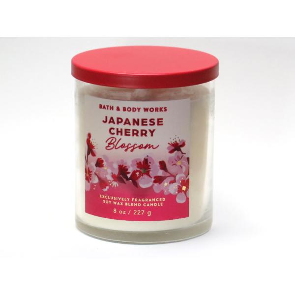 アメリカで大人気のBath&amp;BodyWorksのキャンドルです。Signature Single Wick CandleJapanese Cherry Blossom　（ジャパニーズチェリーブロッサム）■香り■レッドベリー・ナイトブ...