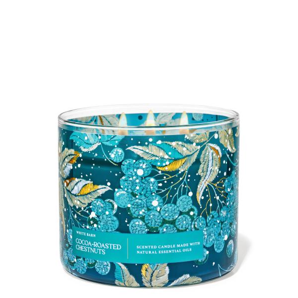 【バスアンドボディワークス/Bath&amp;Body Works】14.5 oz. Filled CandleCocoa Roasted Chestnut　（ココアローストチェスナッツ）内容量：14.5oz / 411gナチュラルエッセン...
