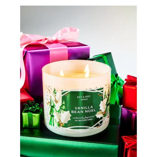 【バスアンドボディワークス/Bath&amp;Body Works】14.5 oz. Filled CandleVanilla Bean Noel 　（バニラビーンノエル）内容量：14.5oz / 411gナチュラルエッセンシャルオイルをブ...