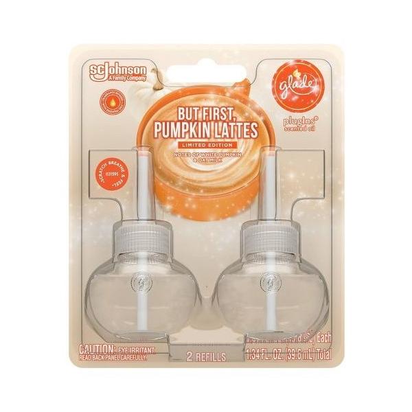 Glade PlugIns Refill 2 ct, But First, Pumpkin Lattes, Scented Oil Air Freshenerグレード プラグイン芳香剤 詰替えリフィル※こちらの商品はプラグイン芳香剤の詰め替...