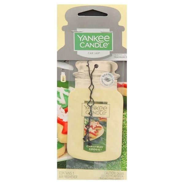 【YANKEE CANDLE / ヤンキーキャンドル】car jarChristmas Cookie　（クリスマスクッキー）YANKEE CANDLE ペーパー吊り下げタイプのエアーフレッシュナー☆ジャーキャンドルの形をした、とってもかわい...