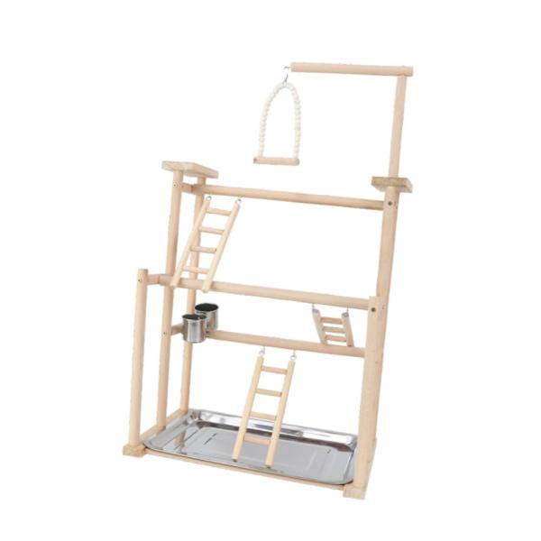 説明:[総合アクティビティセンター]: Wood Parrot Playgroundは.トレーニングステーション.登山用はしごなどを含む鳥のための総合アクティビティセンターを提供します. [オウムトレーニングステーション]: バードプレイグ...