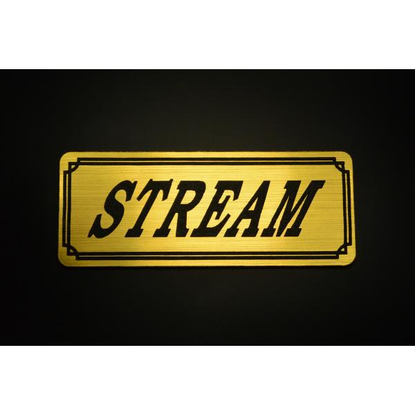 ホンダストリーム50【商品詳細】・サイズ： 縦：2cm×横5cm×厚み0.1cm・色： 金/黒・個数：1枚・素材：アクリル2層ステッカー・質感 背景／地肌・・レーザー加工によるマットブラック ロゴ部・・ヘアラインゴールド。・マットブラック部...