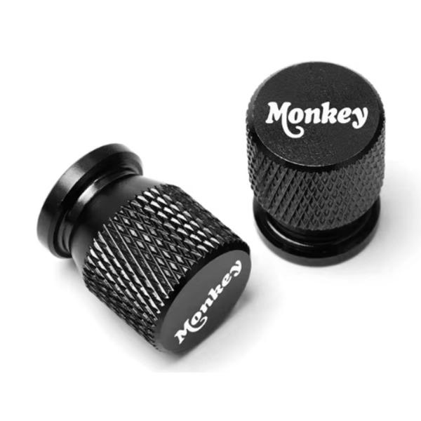 モンキー 文字入りエアーバルブキャップ 2個入りオーリングなしマフラー 外装 メッキ カーボン グリップ ミラー タイヤ ホイール 等のカスタムもいいですが、足元のドレスアップにいかがでしょうか？輸入社外品につき、小傷スレなどある場合があり...