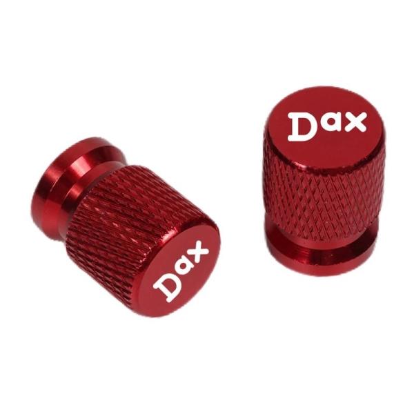 Dax 文字入りエアーバルブキャップ 2個入りオーリングなしマフラー 外装 メッキ カーボン グリップ ミラー タイヤ ホイール 等のカスタムもいいですが、足元のドレスアップにいかがでしょうか？