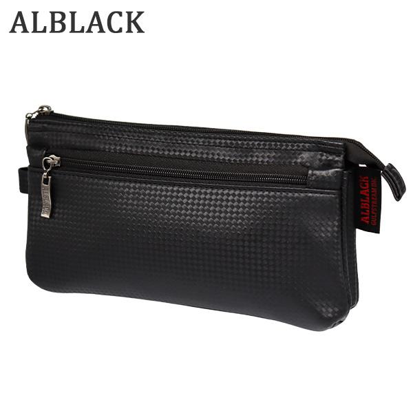 【商品の説明】カーボン調のPUレザーを使用したブラック1色の“ALBLACK”ペンケース。シンプルな見た目、整理しやすい機能性、たっぷり入る大容量。ファスナーを開けると、マチ付きの収納が2か所、中央にはマチ無しの小物入れがあります。前面にも...