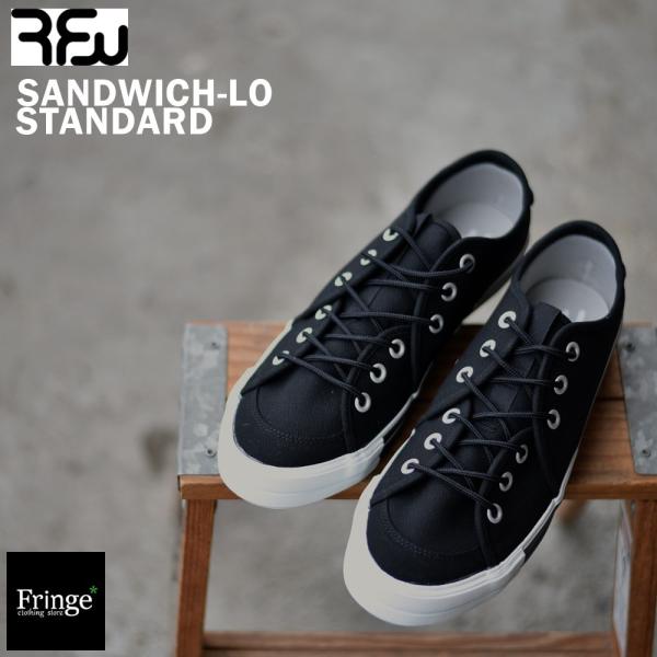 RFW(リズムフットウエア)正規取扱店　サンドウィッチ ロー スタンダード SANDWICH-LO STANDARD R-1812011 ブラック2018年春夏モデル素材　キャンバス素材アッパーのパターンが分かれて構成されており、足全体を包...