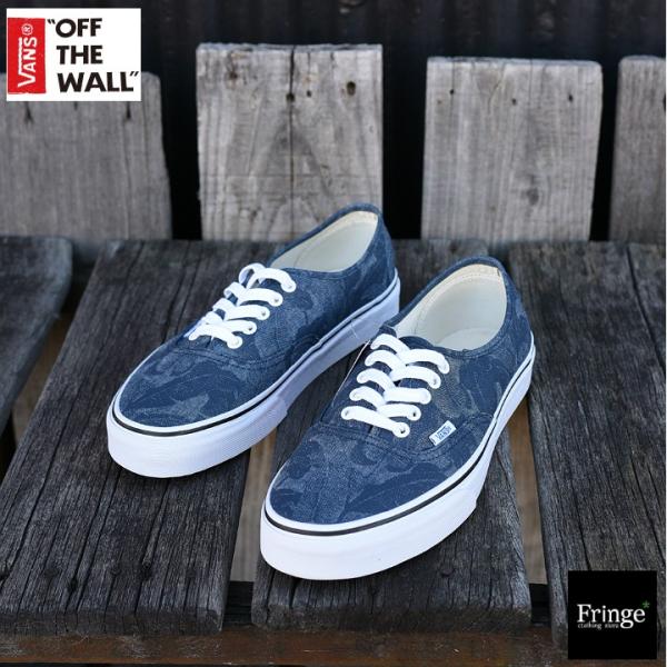 VANSバンズジャパン正規取扱店　VANS バンズ ヴァンズ スニーカー AUTHENTIC (CHMBRAY LEAVES)  DRESS BLUES2015年ホリデーラインVANS USA企画VANS(ヴァンズ)のクラシックラインの20...