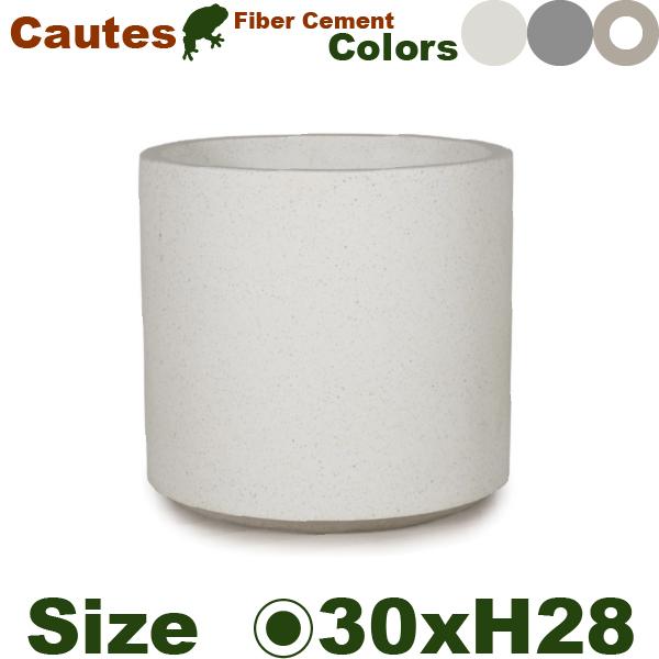 植木鉢（プランター/ポット）【外寸】直径30cm×H28.5cm（内直径26cm）【鉢カバー】10号鉢不可【重量】7.5kg【容量】26リットル【材質】セメントファイバー【カラー】グレイ、ホワイトテラゾ、グレイテラゾからお選び下さい【底穴】...