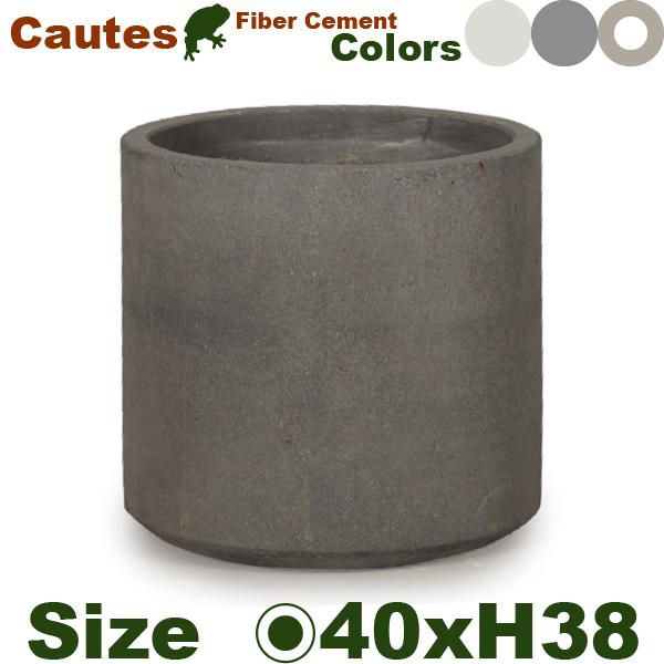 植木鉢（プランター/ポット）【外寸】直径40cm×H38cm（内直径35cm）【鉢カバー】10号鉢対応【重量】14kg【容量】35リットル【材質】セメントファイバー【カラー】グレイ、ホワイトテラゾ、グレイテラゾからお選び下さい【底穴】あり※...