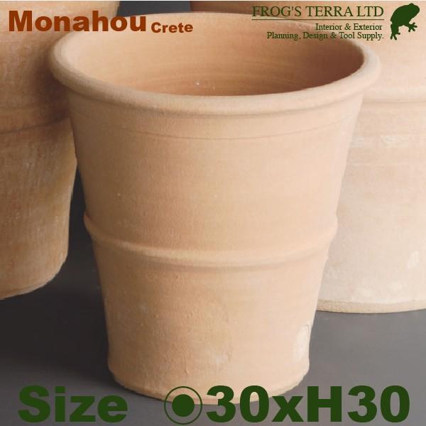 植木鉢（壺／ジャー／プランター／ポット）【外寸】直径30cm×H30cm（内直径27cm）【重量】8kg【材質】テラコッタ／素焼【底穴】あり※陶器鉢の若干のムラ、米カケ、底穴周りの焼ヒビ等は通常品となります。※伝統製法によるハンドメイドのた...