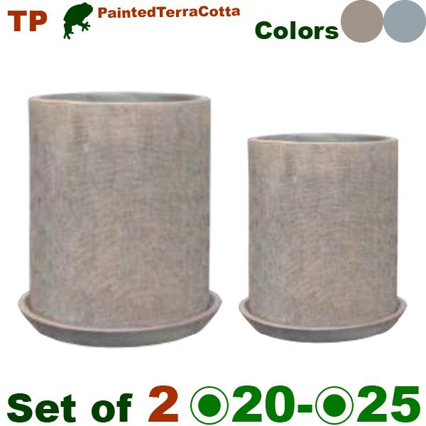 植木鉢（プランター／ポット）【外寸】M直径25cm×H30cm（内直径23cm）　　　　　　　　　S直径20cm×H26cm（内直径18cm）【重量】準備中【材質】素焼き／テラコッタ【色】ブラウンウォッシュ、グレイおウォッシュからお選び下さ...