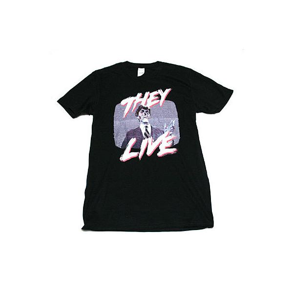 ジョン・カーペンター監督 SFホラー映画『ゼイリブ・They Live』のオフィシャルＴシャツ。主人公ナダがサングラス越しに見た政治家の姿がプリントされています。コンディション■新品 ※寸法は同じサイズでも一枚一枚多少の誤差がありますSサイ...