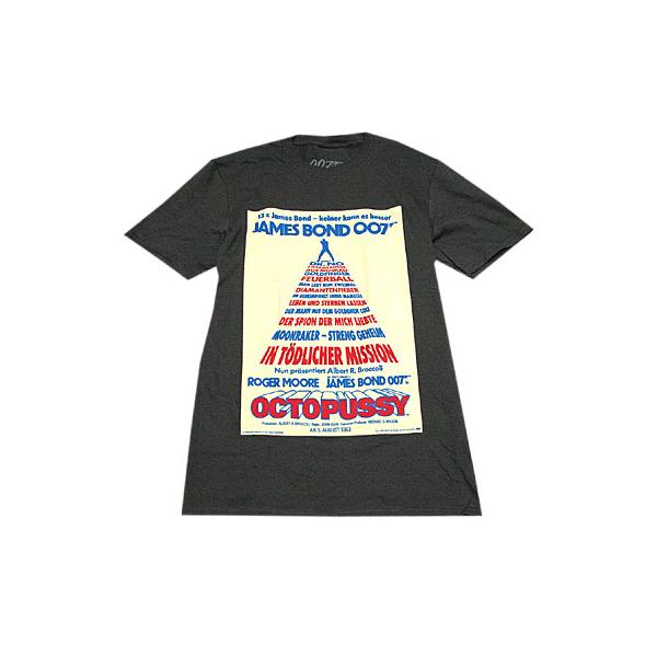 スパイ映画の金字塔、007のオフィシャルTシャツ。ロジャー・ムーア版ジェームズ・ボンドの『007/オクトパシーOctopussy』のポスターデザインが前面にプリントされています。コンディション：新品寸法 Sサイズ：肩幅/約38cm 身幅/約...
