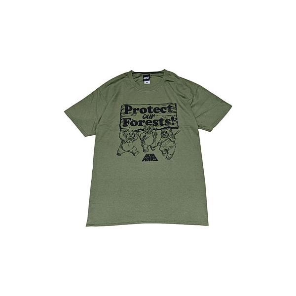 スターウォーズ シリーズのオフィシャルTシャツ。森の月エンドアの住民イウォークらしいデザインです。コンディション■新品 寸法 Sサイズ：肩幅/約38cm 身幅/約42cm 着丈/約67cm袖丈/約17cm Mサイズ：肩幅/約47cm 身幅/...