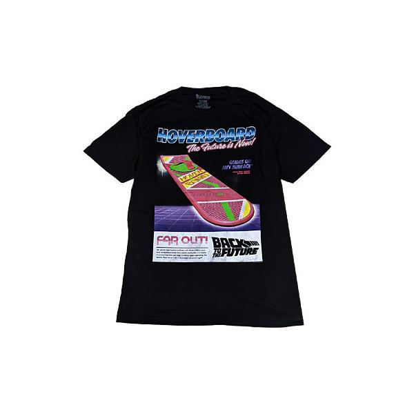 映画『バック・トゥ・ザ・フューチャー』のオフィシャルＴシャツです。バック・トゥ・ザ・フューチャー PART2に登場する空飛ぶスケーボー「ホバーボード」の広告風デザイン。映画公開当時にイメージされた近未来的な世界観がたまりませんコンディション...