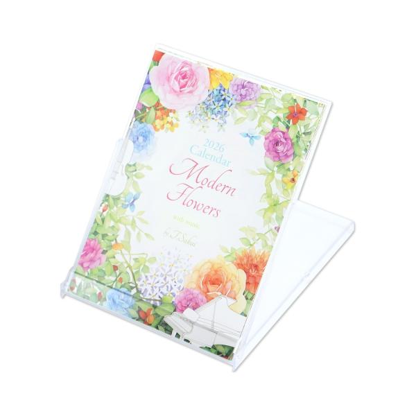 【仕様】●本体：H132xW100mm●プラケース入り●表紙1枚●本文12枚●六曜あり淡い色使いが美しいヨーロッパを中心に活躍中の酒井隆嗣氏デザインのカレンダー。草花をモチーフに余白を生かしたデザインの水彩画はコンテンポラリージャパニーズス...